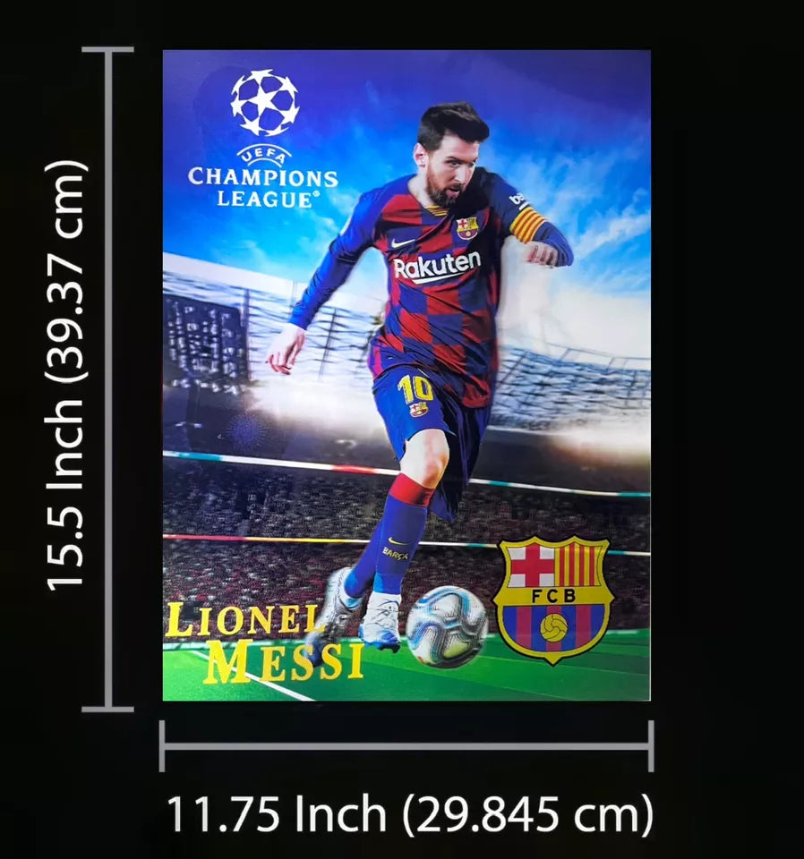 Lionel Messi-3D Poster ,3D Lenticular-3 Images Change – Proshopping.com.au