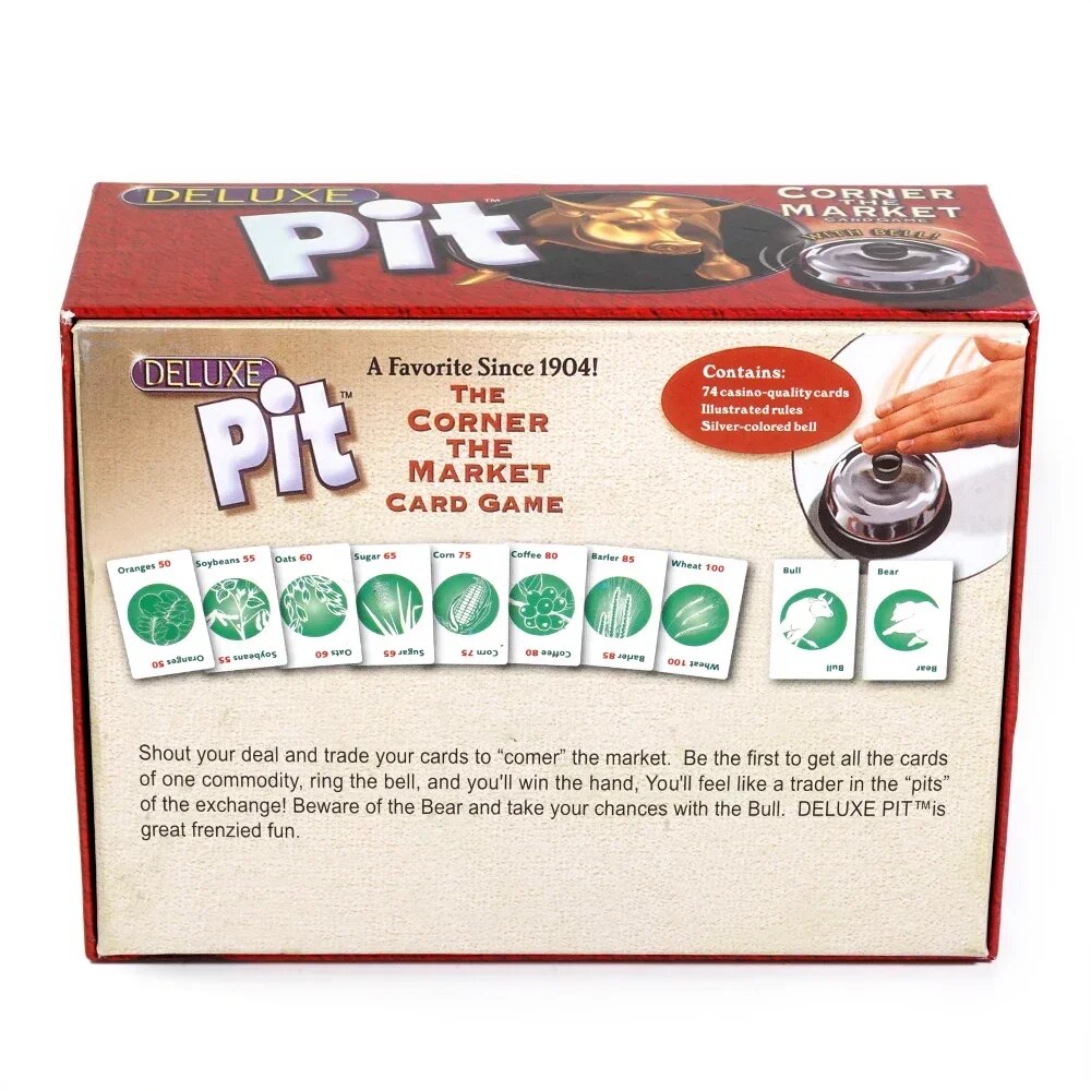 Deluxe Pit Card Game with Bell 2005 Winning Moves 3- 8 Players ...