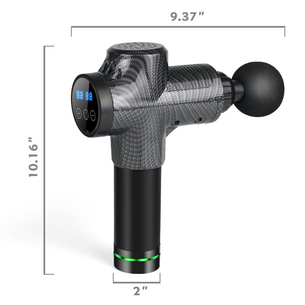 Super High Power 30 Speed XL Massage Gun 6 Heads Muscle with Carry Cas ...
